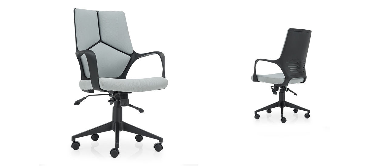 Buy Noble Medium Back Grey Fabric Chair | Executive Chairs Online At Durian